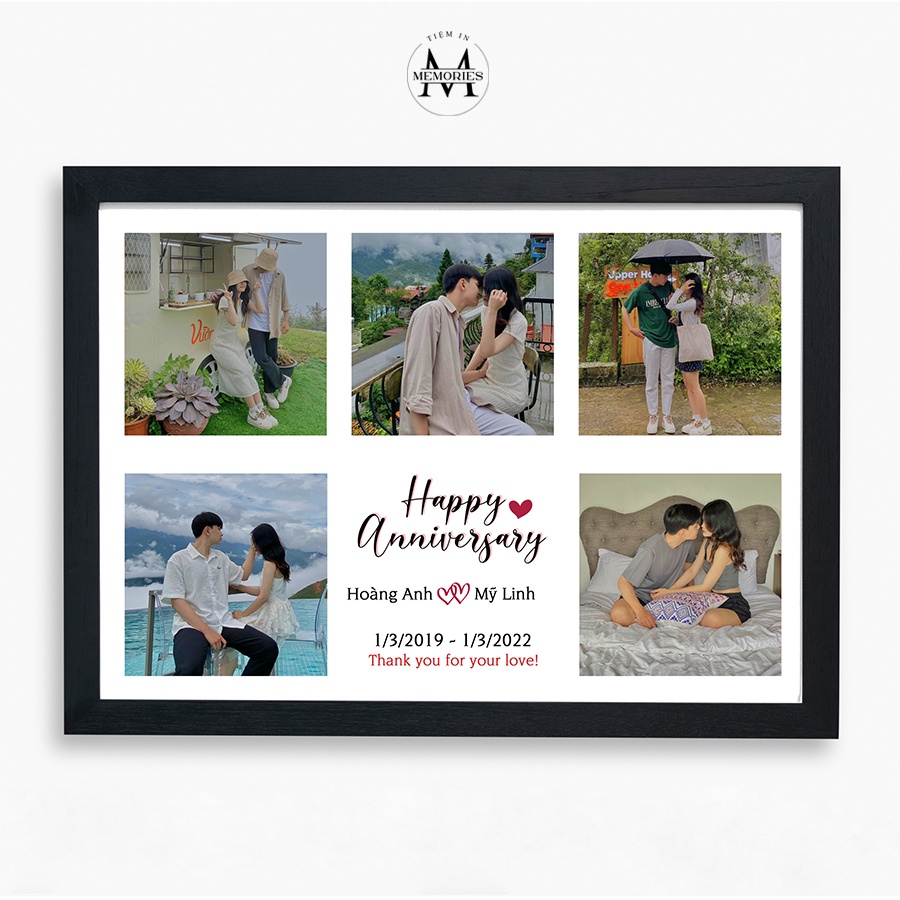 In ảnh theo yêu cầu - Khung 5 ảnh kỉ niệm, in ảnh sinh nhật - In ảnh khung size A5, A4, A3 ...