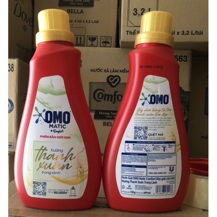 Nước giặt Omo Matic Comfort Thanh Xuận chai 720g. | Shopee Việt Nam