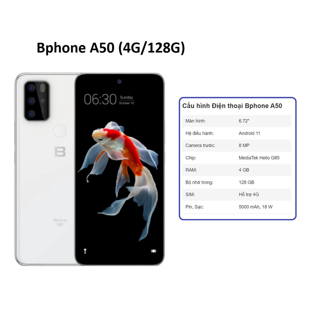 [Chính Hãng] Điện thoại thông minh Bphone A50 (4G/128G). Mới 100% ...
