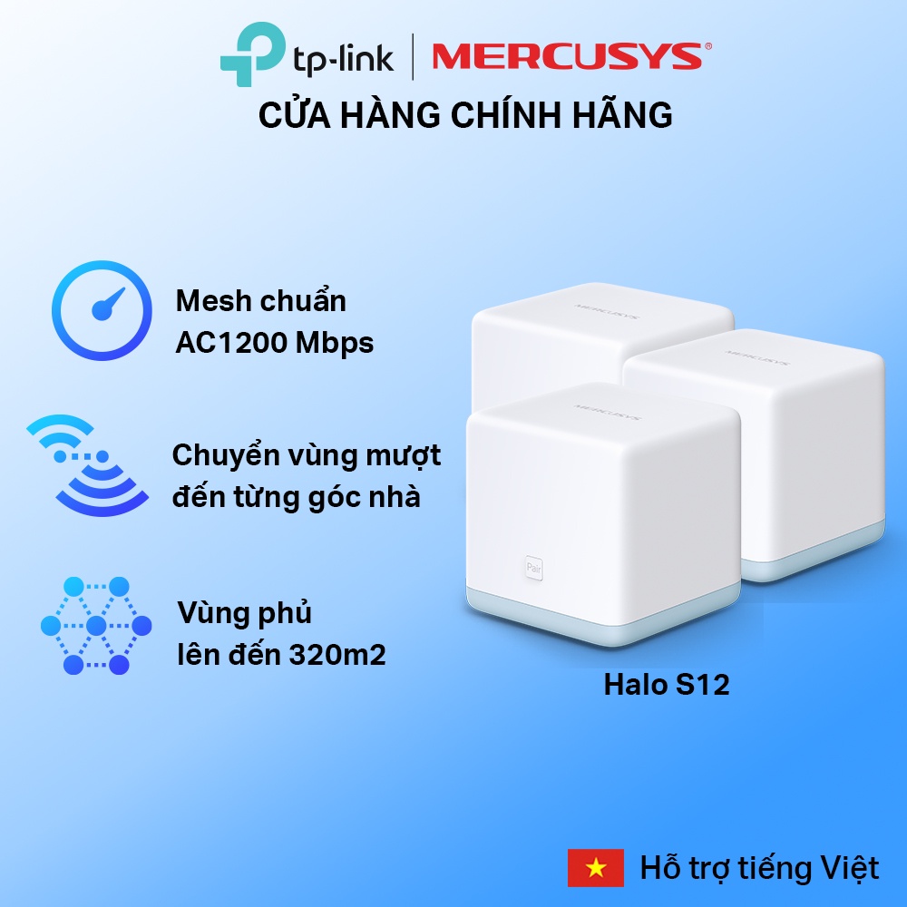 Hệ Thống Wifi Mesh Mercusys Halo S12 / H30 Chuẩn AC1200 Dành Cho Gia ...