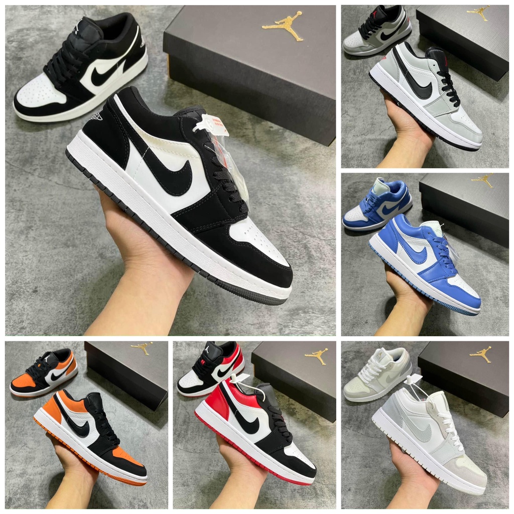 [Giầy Tốt] Giày jordan 1 cổ thấp hàng cao cấp jd1 các màu đen trắng low bản đẹp full size 36-43 ...