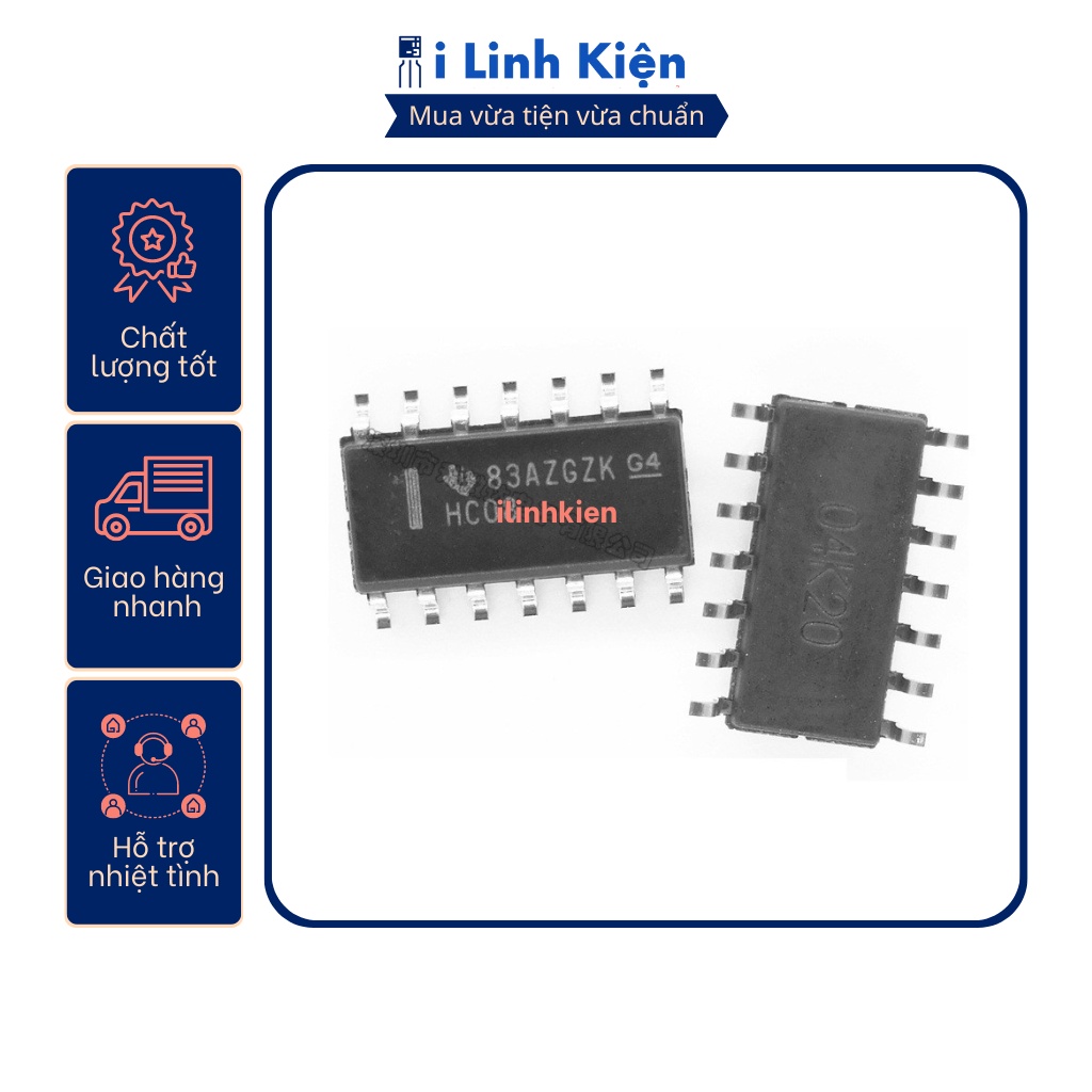 Ic chức năng HC08 74HC08 SN74HC08DR SOP-14 3.9mm chính hãng TI | Shopee ...