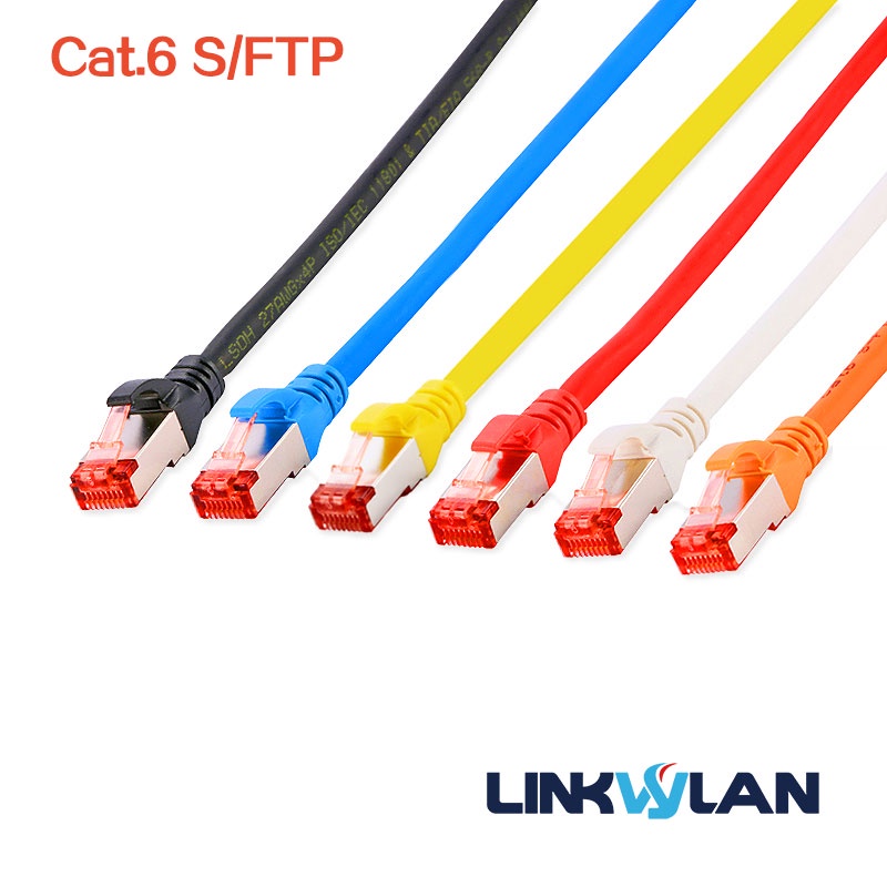 Dây Cáp Mạng 6 SFTP RJ45 Cat6 0.25m 0.5m 25cm 50cm Màu Cam Đỏ Vàng Chất ...