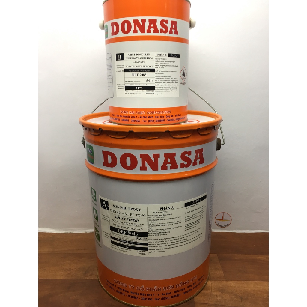 Sơn Sàn Bê Tông Epoxy DONASA Màu Xanh Lá Vàng 9046 (15L/bộ) | Shopee ...
