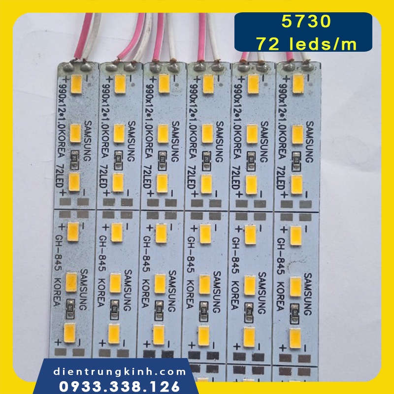 Combo 10 Led Thanh 12v 5730 dài 1m 72 Leds/m siêu sáng siêu bền ...