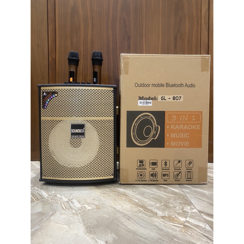 Loa keo di động SOUNDBOX GL-807( 2 MICRO) | Shopee Việt Nam