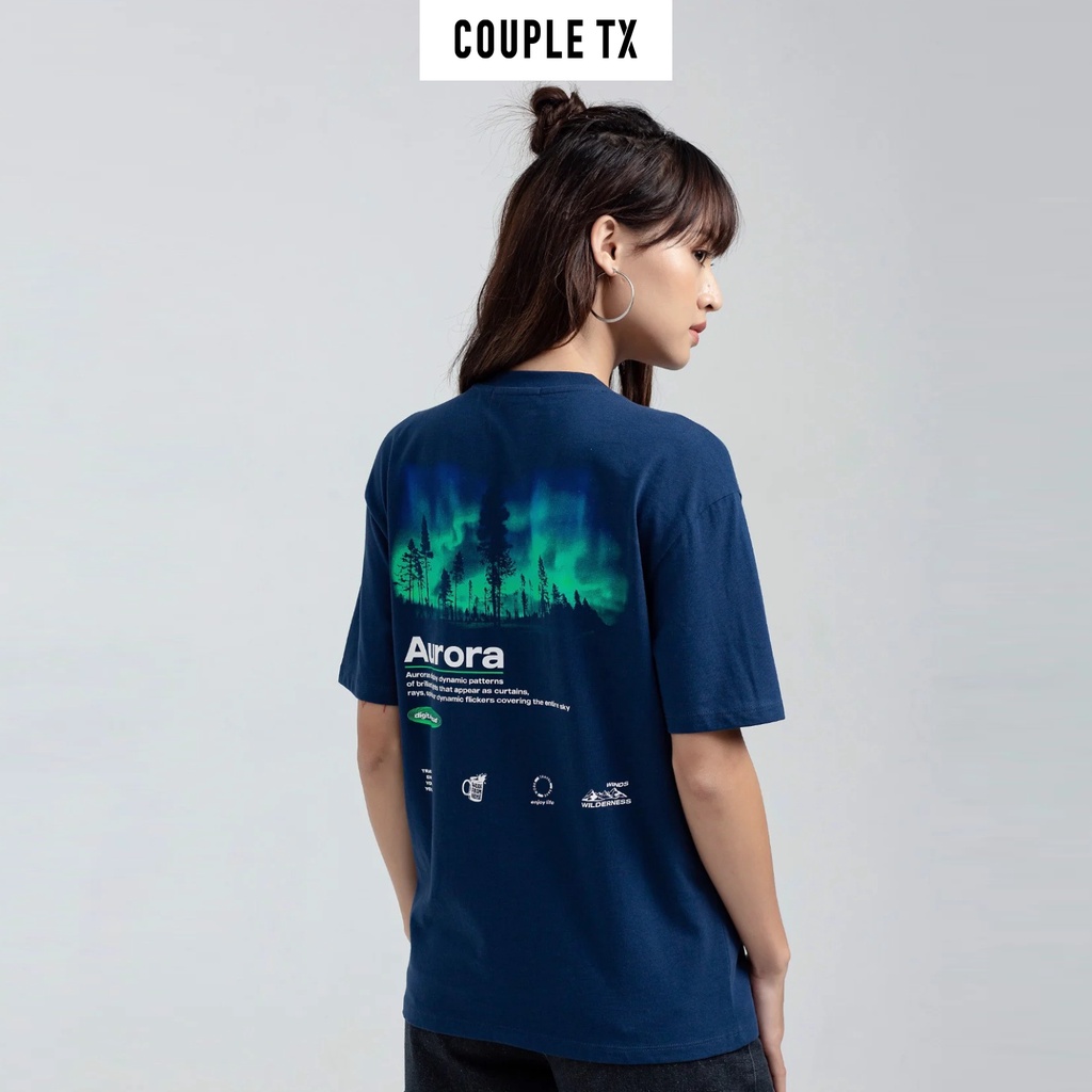 [Mã TOPMAY giảm đến 25k đơn 150k] Áo Thun Nữ Couple TX Relax Fit In Graphic Aurora WTS 2178 ...