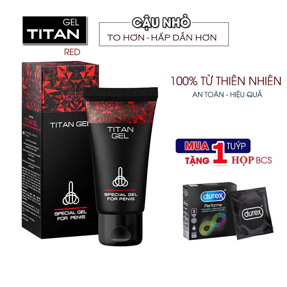 [Chính Hãng Nga] Gel Titan Red, Gel Dưỡng Ẩm, Tăng K.ích C.ỡ, Hỗ Trợ Tăng Khoái Cảm và Kéo Dài ...