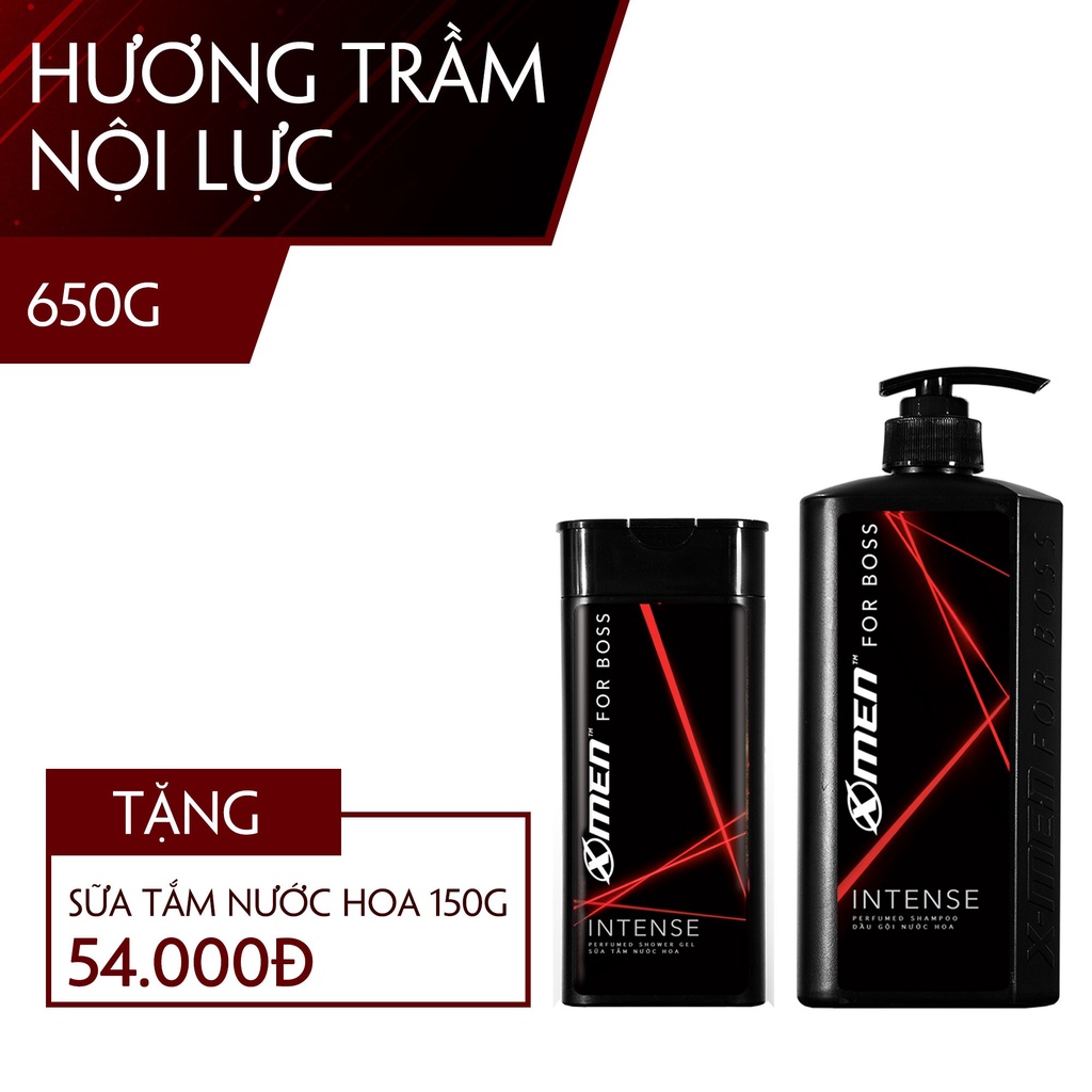 dầu gội đầu nước hoa xmen for boss chai 650g tặng chai tắm hoặc gội ...