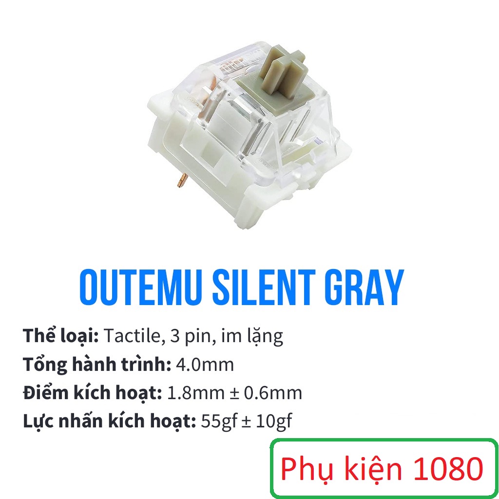 Gói combo switch Outemu Silent Gray, White, Yellow 20/45/61/70/75 ...