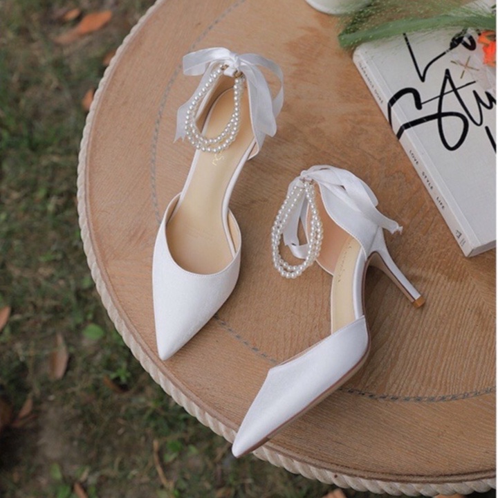 Giày LNC55 Nữ Gót 8cm Thoải mái, tôn dáng Dễ thương, điệu đà | Shopee ...