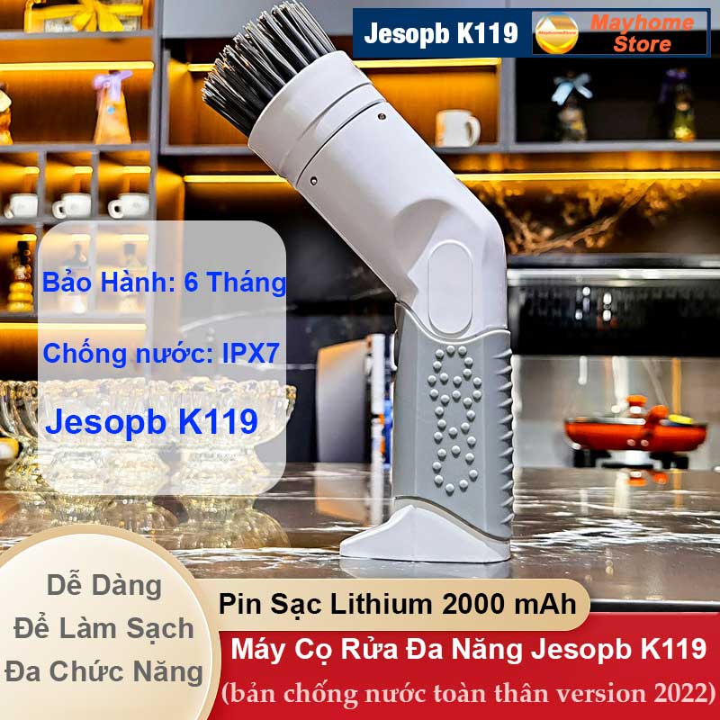 Máy Cọ Rửa Điện Đa Năng Jesopb K119 Sạc USB Pin 2000 mAh, Chống Nước ...