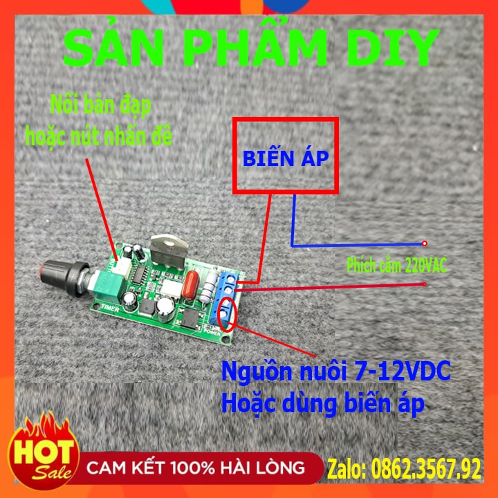 Mạch timer hàn cell pin dùng BTA41 chế cho máy hàn cell pin | Shopee ...