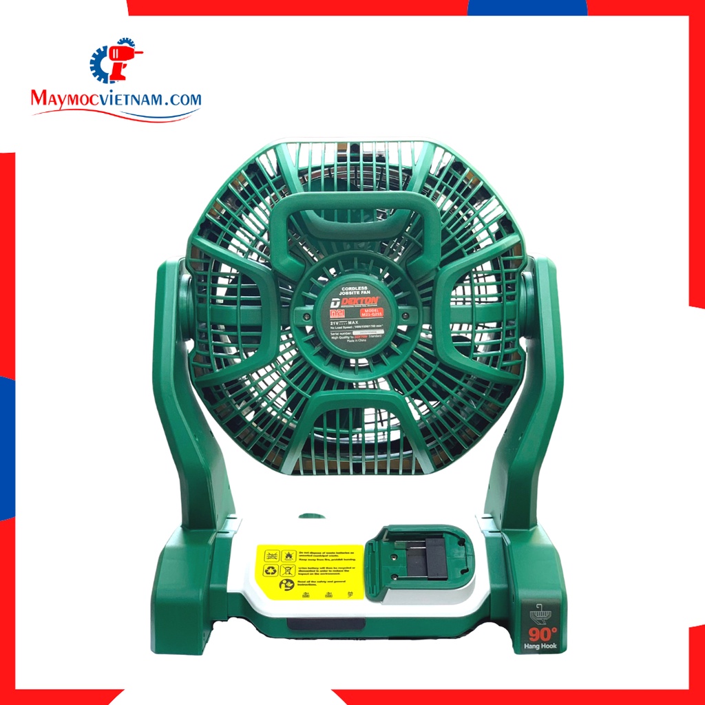 M21-Q255 Quạt Pin Dekton (Có khe cắm điện 220V/ 2 Cổng USB/ 3 Cấp Độ ...