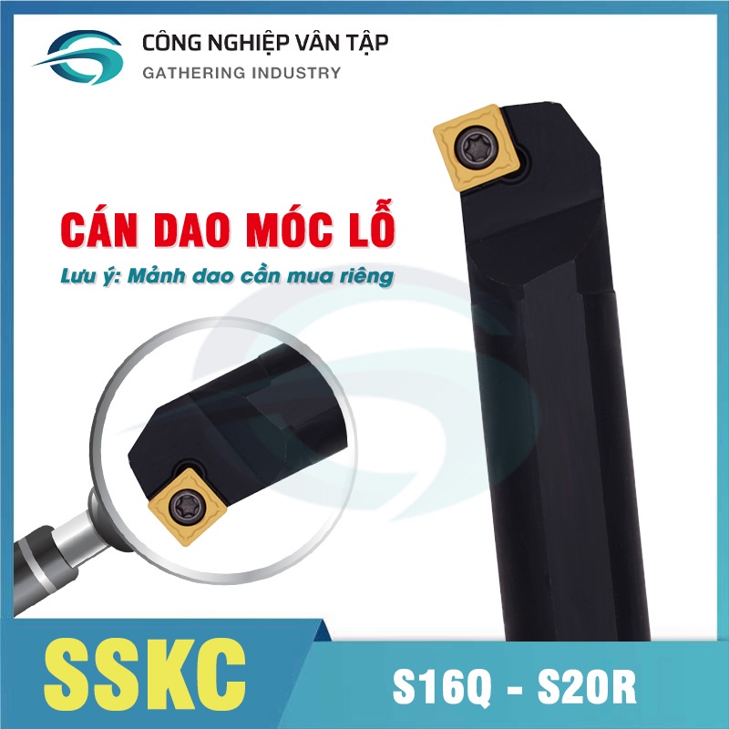 Cán dao móc lỗ S16Q/S20R-SSKC R09 Kèm đai ốc, cắt góc 75 độ, lắp mảnh SC09 | Shopee Việt Nam