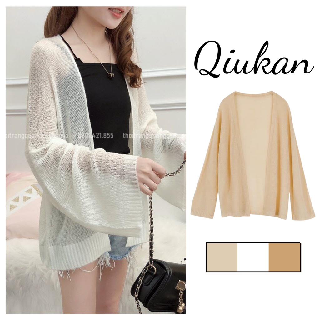 Áo khoác Cardigan len mỏng phong cách Hàn Quốc, Áo khoác nhẹ nữ chất ...