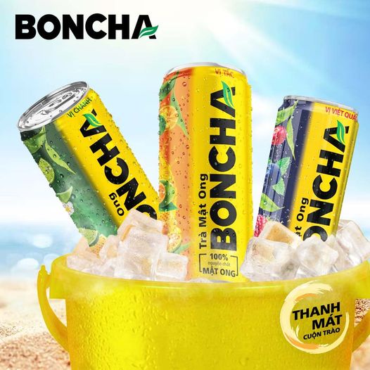 Thùng 24 Lon Trà Mật Ong Boncha Vị Chanh/Tắc/ Việt Quất Mật Ong 330ml ...