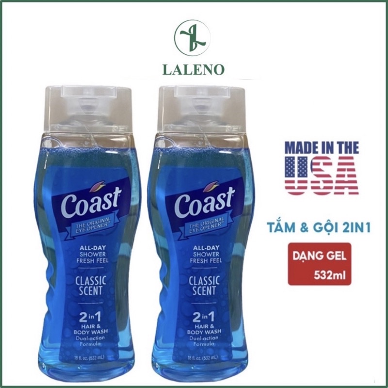 [MẪU MỚI] Sữa tắm 2IN1 COAST HAIR AND BODY WASH Mỹ 532ML | Shopee Việt Nam