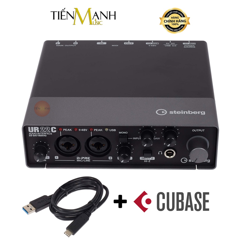 [Chính Hãng, Tặng Cubase] Soundcard Steinberg UR22C - Sound Card Bộ Thu ...