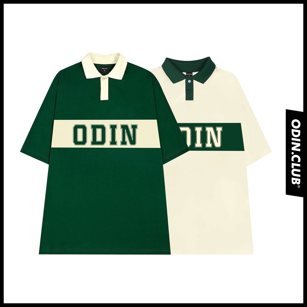 Áo Polo Oversize ODIN CLUB Striped unisex, Áo thun có cổ form rộng ...