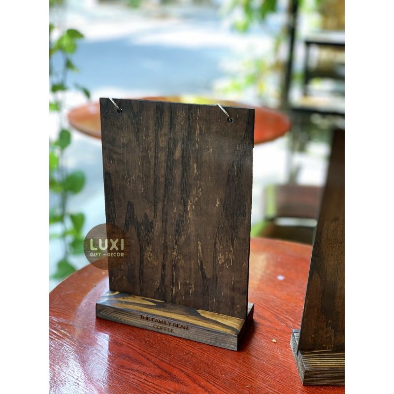 HCM | menu khoen trên kèm đế gỗ kẹp giấy menu LUXI DECOR HCM | Shopee ...