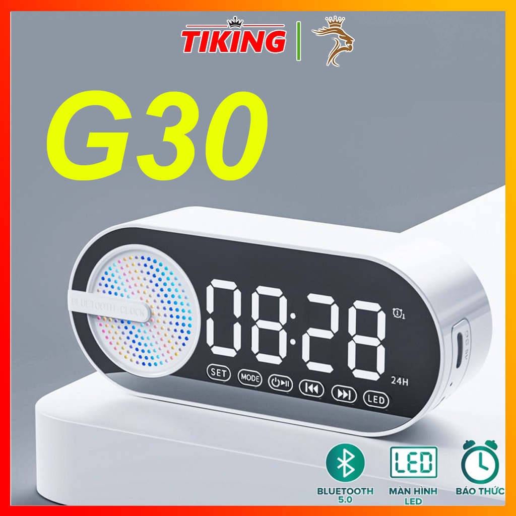 Loa bluetooth mini G30, kiêm đồng hồ báo thức ,nghe đài FM, màn hình ...