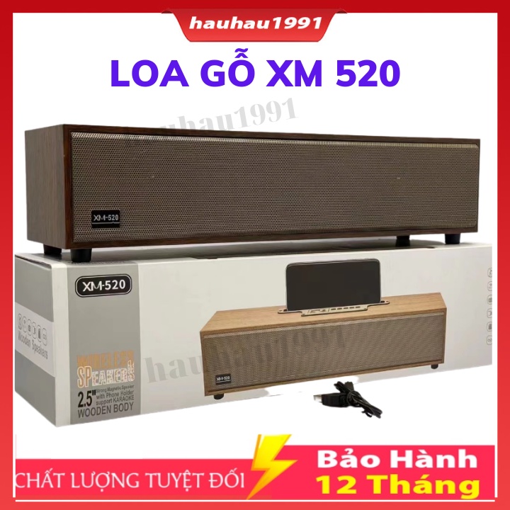 Loa Bluetooth Võ Gỗ XM-520 20W. Loa XM 520 Âm Thanh Cực Đỉnh Thiết Kế Sang Trọng Bass Siêu Trầm ...
