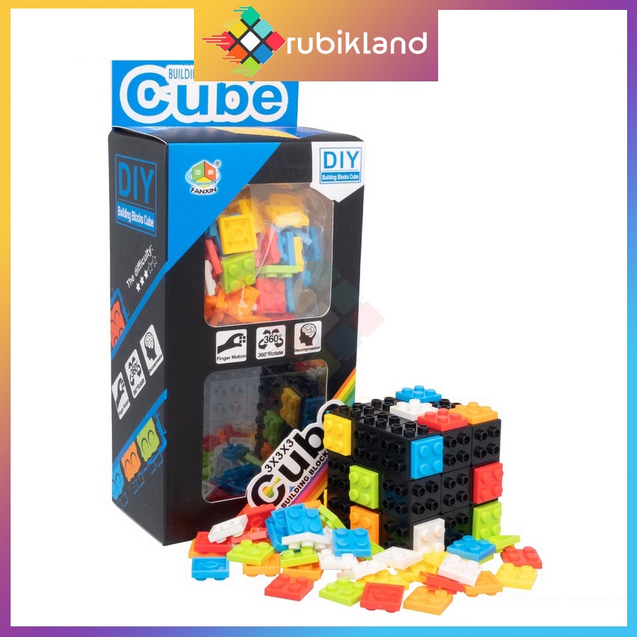 Rubik FanXin Block 3x3 DIY Rubic Biến Thể 3 Tầng Lego Lắp Ráp Đồ Chơi ...