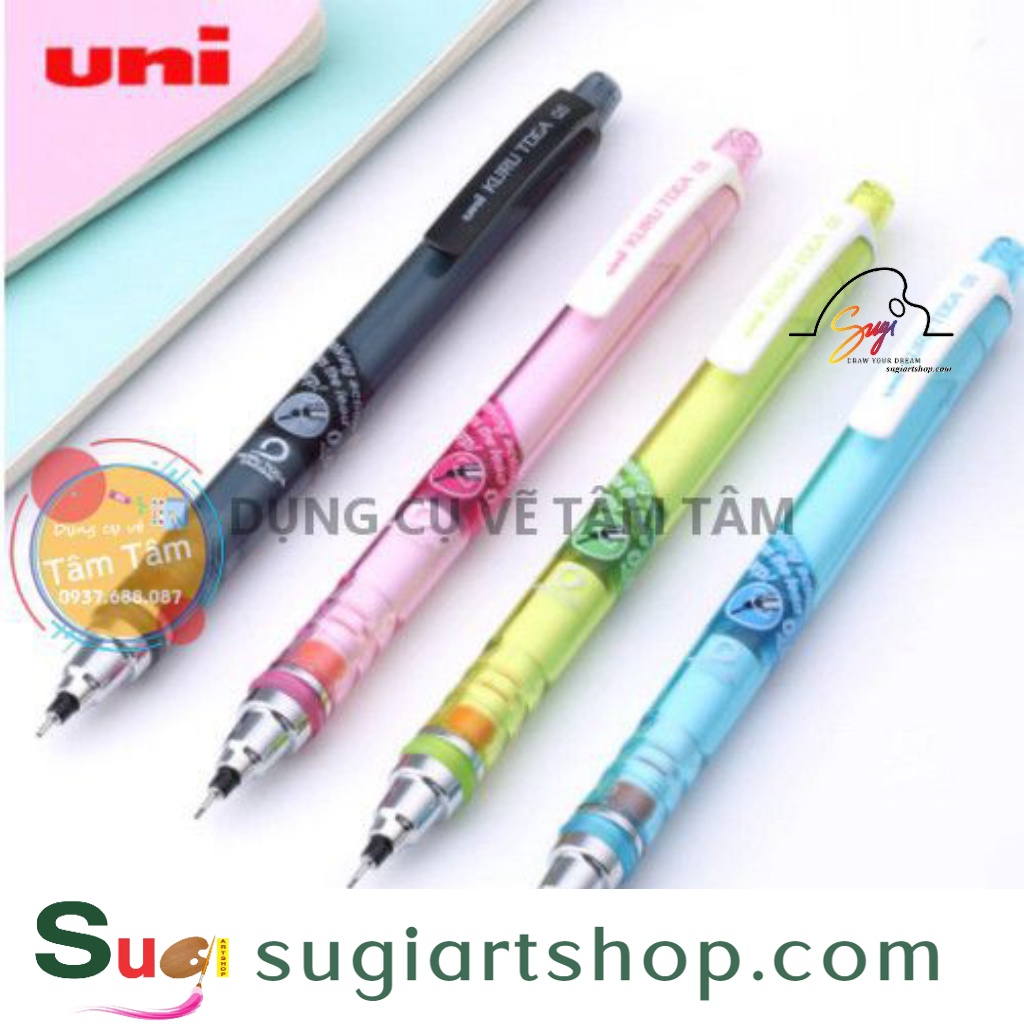 [ Sugi art shop ] [ TÂM TÂM ]-Bút chì bấm Uni Kuru Toga M5-450T 0.5mm, chì bấm 0.5mm Uni ...