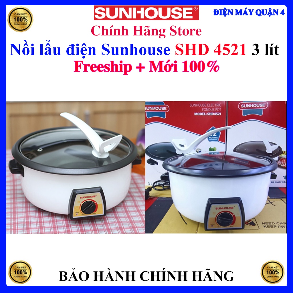 Nồi lẩu điện Sunhouse SHD 4521 3 lít | Shopee Việt Nam