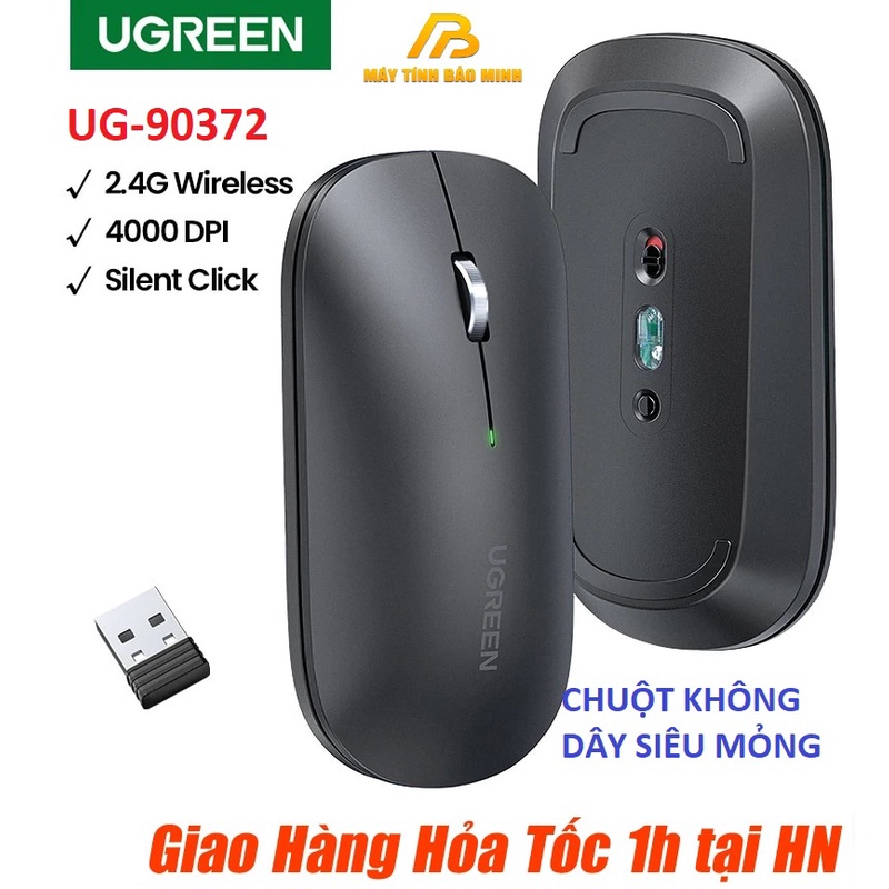 Chuột Không Dây Siêu Mỏng 4 mức điều chỉnh DPI 1000/1600/2000/4000 ...