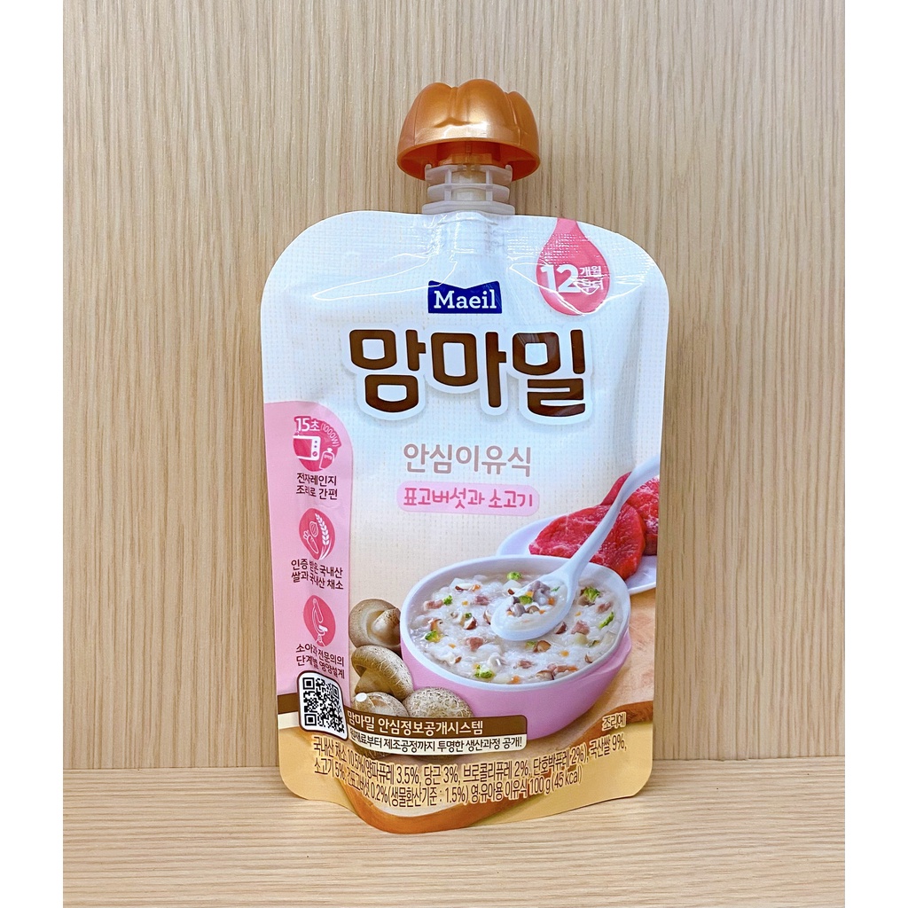 [SHIP AIR] Cháo tươi ăn dặm/cháo ăn liền hữu cơ Maeil cho bé 6m, 9m, 12m, 15m+ 100g | Shopee ...