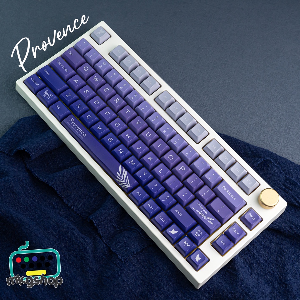 Keycap AKKO Provence Lavender, nhựa PBT in nhiệt dyesub, 125 nút bàn ...