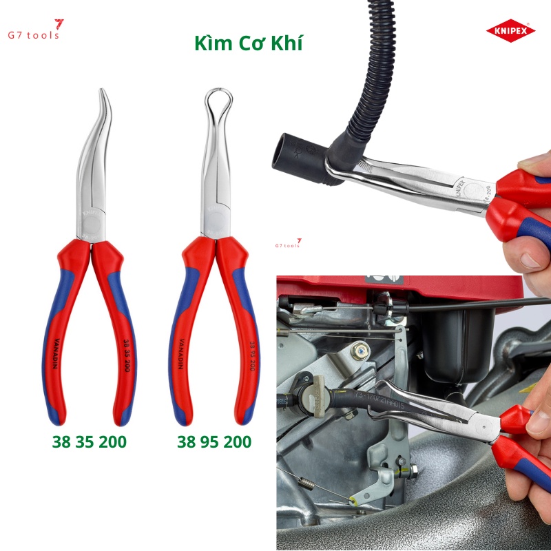 Kìm Cơ Khí Mechanics' Pliers Knipex 38 35 200 & Kìm Kẹp Ống Xăng Dầu ...