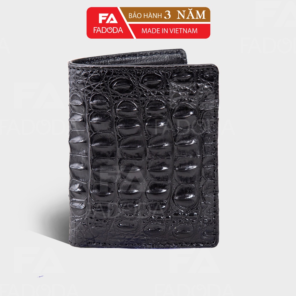 Ví Đứng Da Cá Sấu Thật Chính Hãng CW01-01L {Màu Đen - Phần Gai Lưng Cá ...