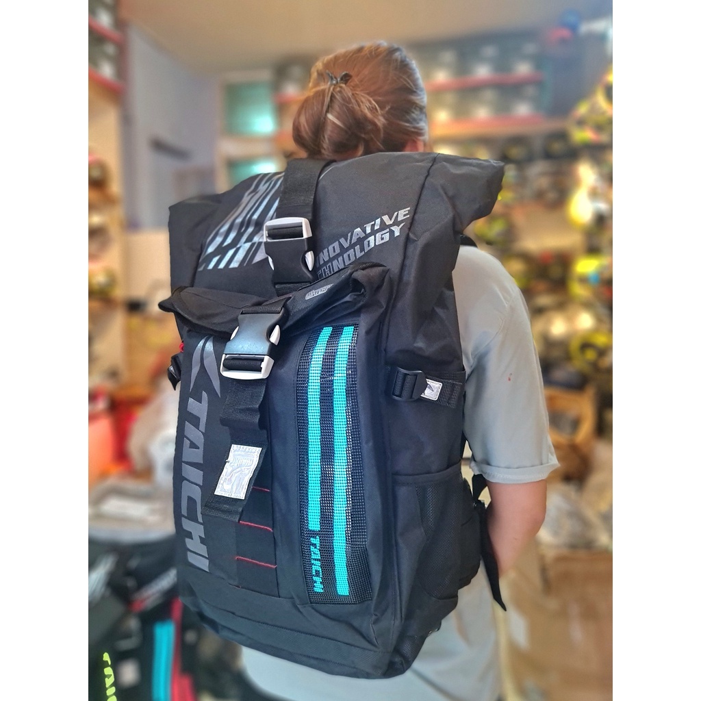 Balo Chống Nước Taichi RSB272 màu đen full Có Đèn Led Đi Đêm 3 Chế Độ | Shopee Việt Nam