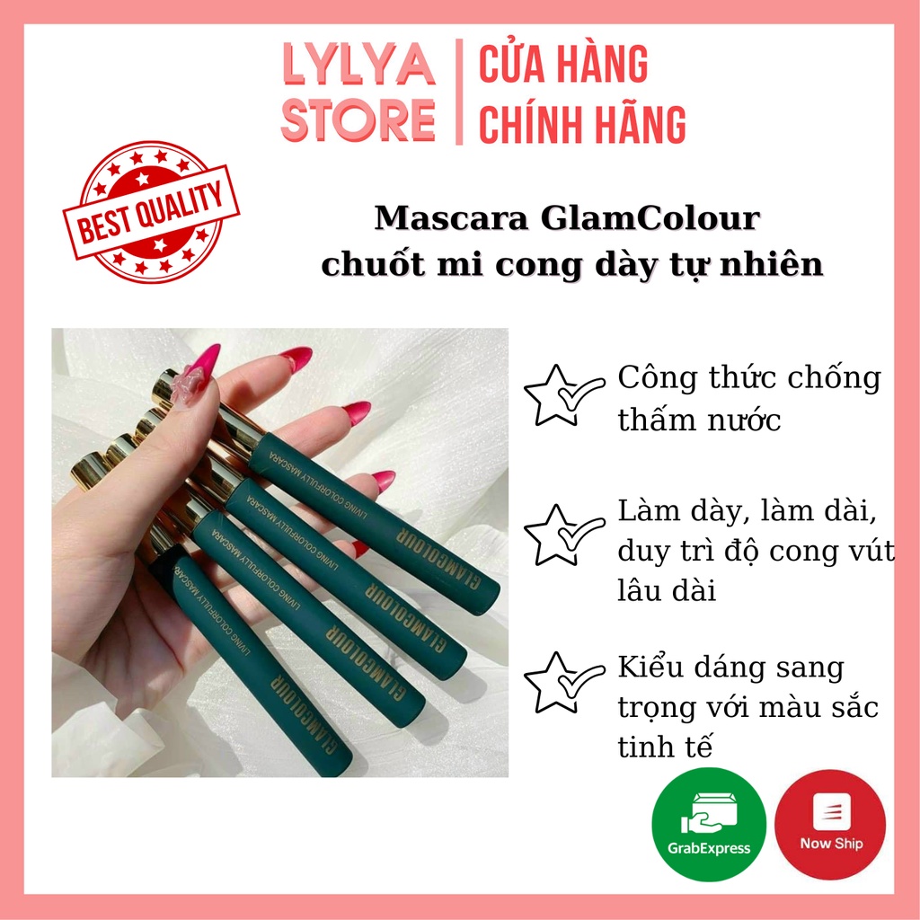 Mascara đầu mảnh chải mi trên và dưới cong dày tự nhiên GlamColour ...