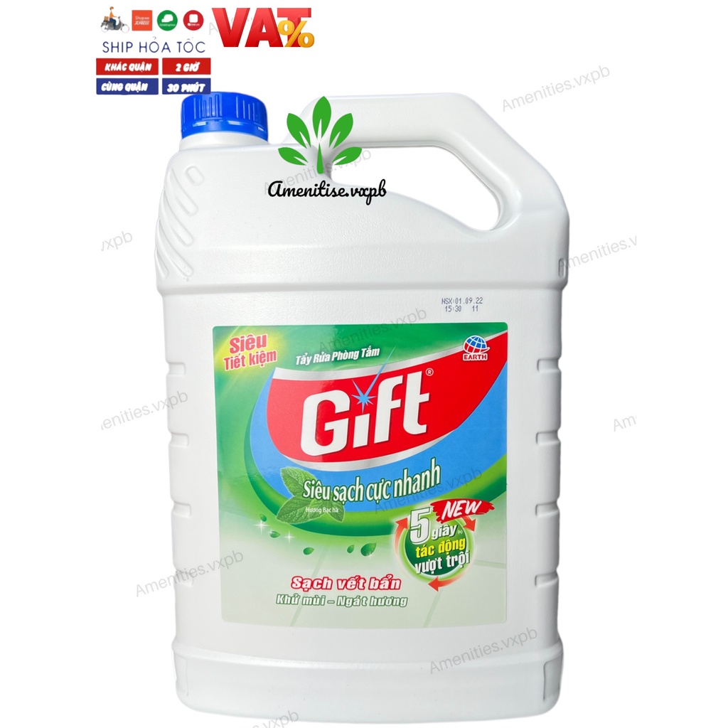 Nước TẨY RỬA phòng tắm Gift Bạc Hà can 3,8kg | Shopee Việt Nam