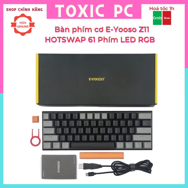 Bàn phím cơ E-Yooso Z11 HOTSWAP 61 Phím LED RGB , Thay Switch nóng | Shopee Việt Nam