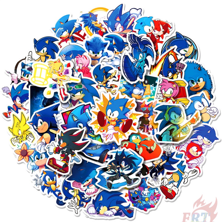 50 Cái / Bộ Set 07 Miếng Dán Hình Sonic The Hedgehog Series Sticker Họa ...