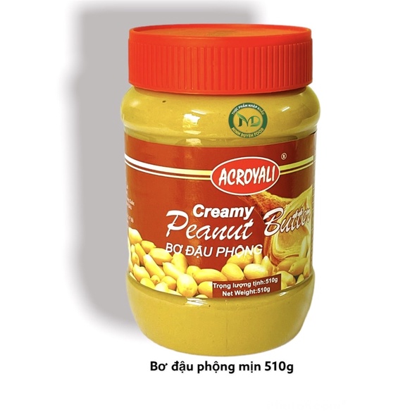 Lọ 510g (to) - bơ phết bánh mỳ - bơ đậu phộng mịn Acroyali | Shopee ...
