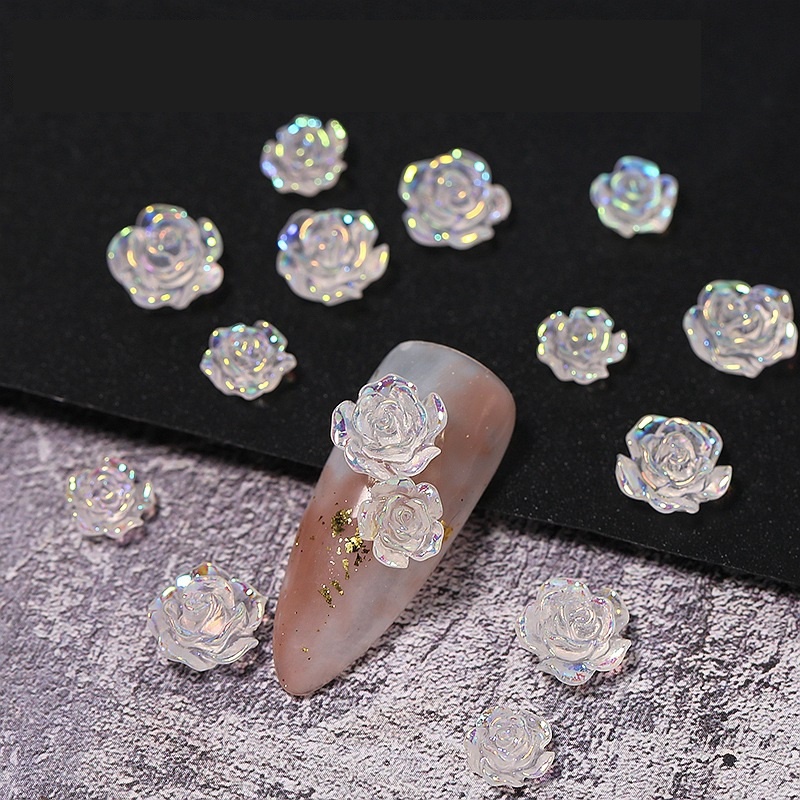 Set 30 Charm hoa hồng gắn móng | Shopee Việt Nam