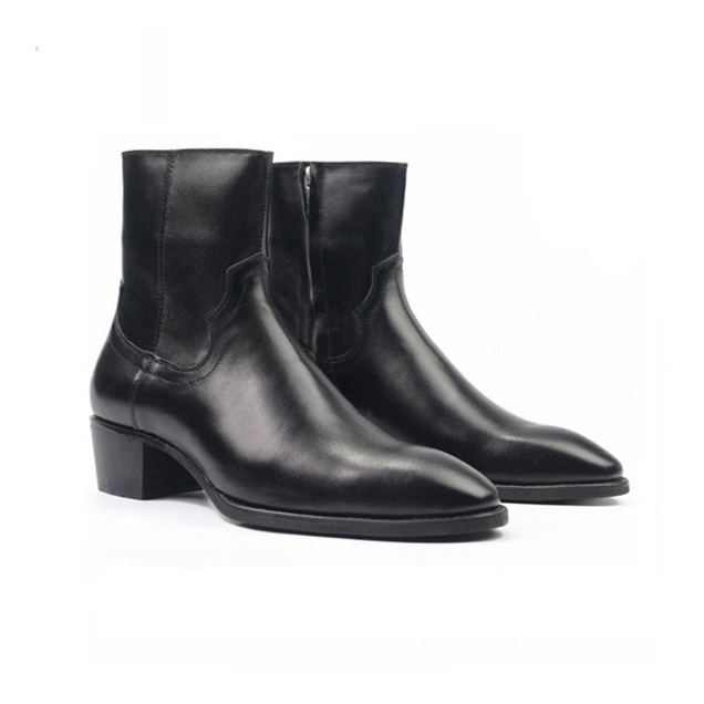 Giày Zip Boots Nam DECEMBER Da Bò Nguyên Tấm đế phíp gỗ cao cấp ...