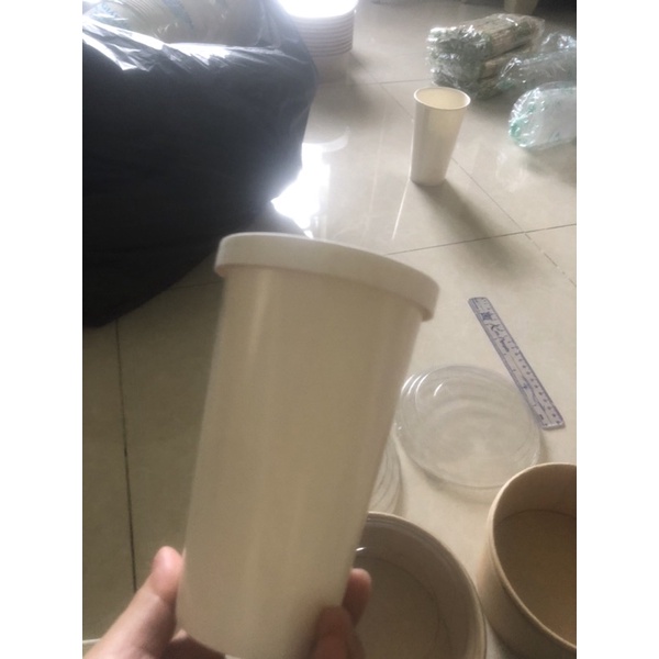 50 ly giấy 2PE 480ml không nắp hoặc có nắp | Shopee Việt Nam