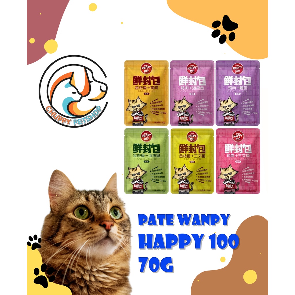 Pate Wanpy Happy 100 Cho Mèo Ngon 70g | Shopee Việt Nam