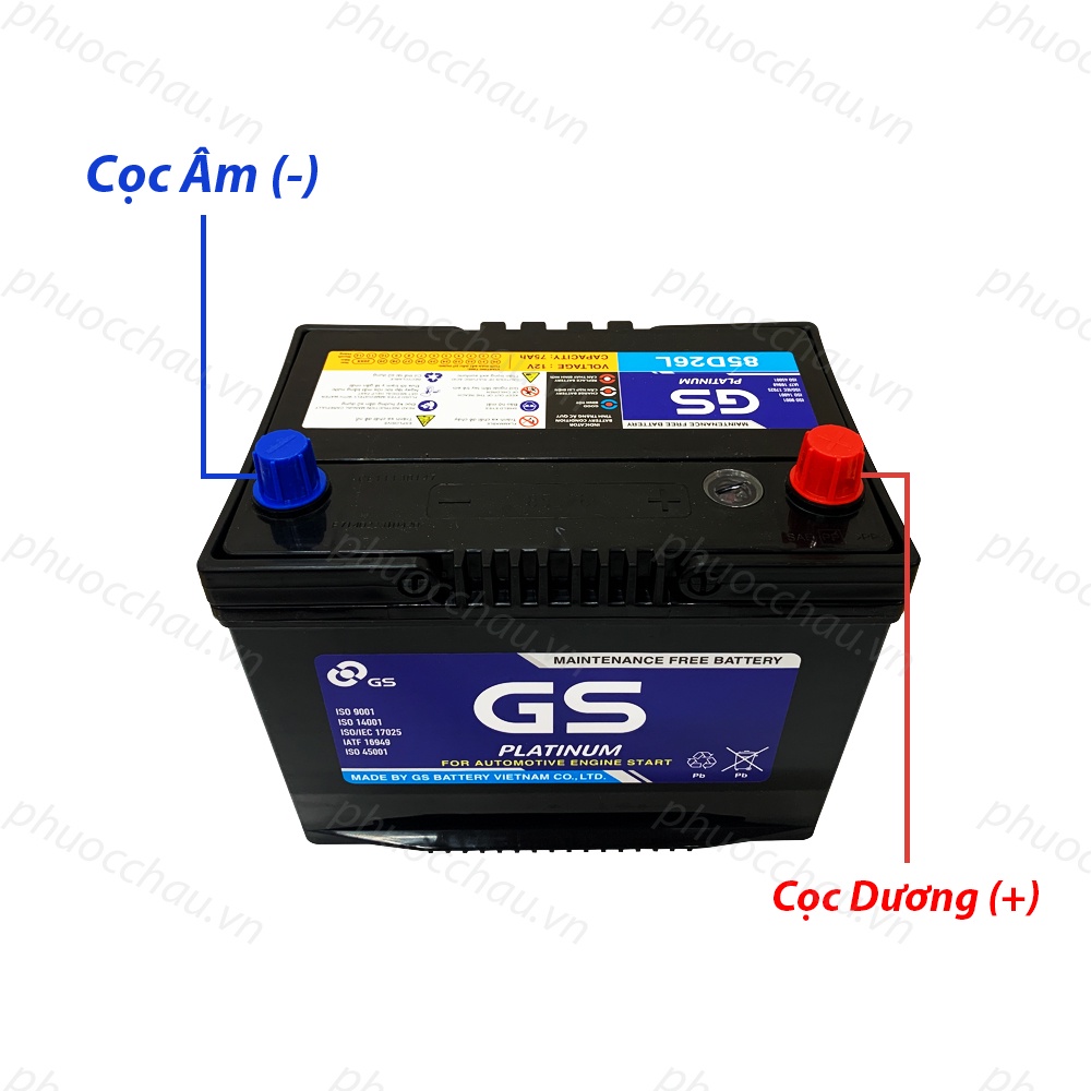 Bình Ắc Quy 12V-75Ah, Ắc Quy Ô Tô GS MF 85D26L/R | Shopee Việt Nam