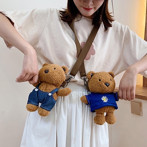 Túi đeo chéo gấu TEDDY, túi gấu bông siêu dễ thương | Shopee Việt Nam