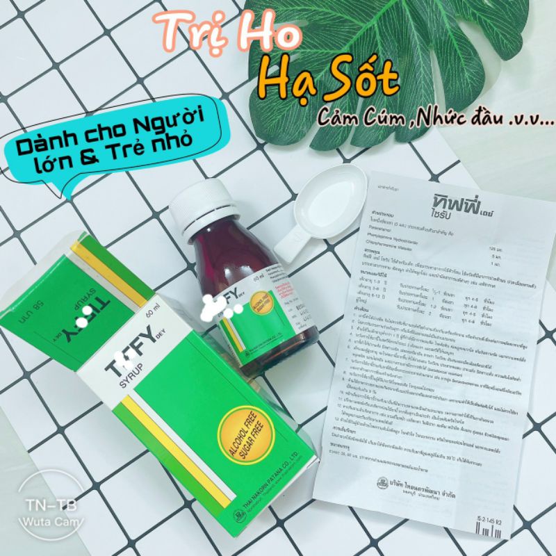 Si Rô T I F F Y Syrup Thái Lan 60ml (Trẻ Em & Người Lớn) | Shopee Việt Nam