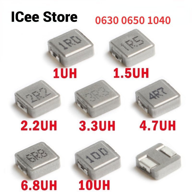 Set 50 Linh Kiện Điện Tử SMD 0630 0650 1040 1UH 1.5UH 2.2UH 3.3UH 4.7UH 6.8UH 10UH 15UH 22UH ...