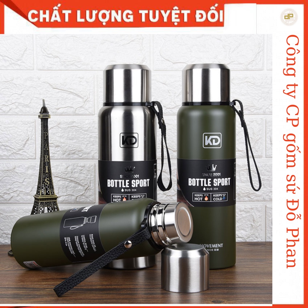 Bình giữ nhiệt inox304 cao cấp siêu bền KD852, giữ nóng+lạnh 24h, dung tích 520ml,750ml,1000ml ...